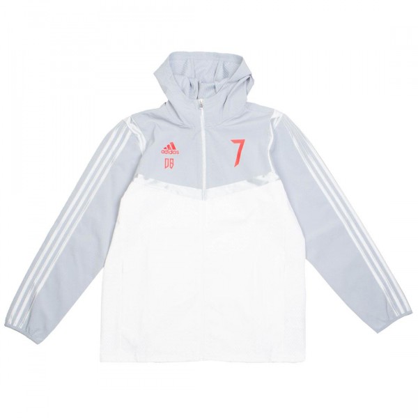 Adidas Men Predator David Beckham Hooded Jacket white light grey