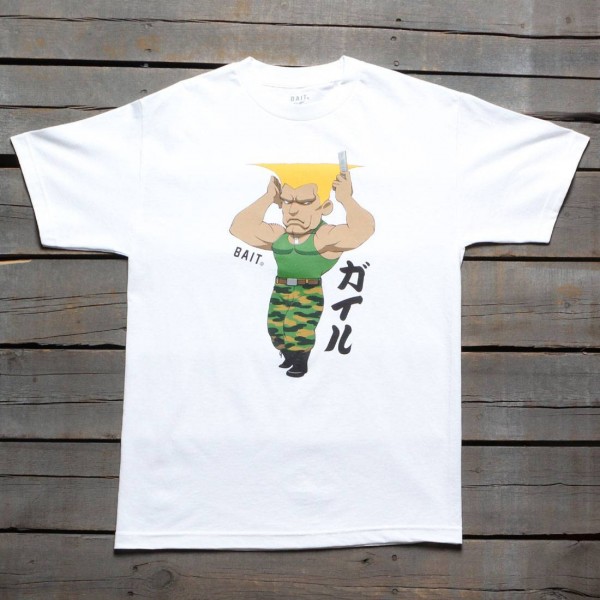 BAIT x Street Fighter Men Chibi Guile Tee white